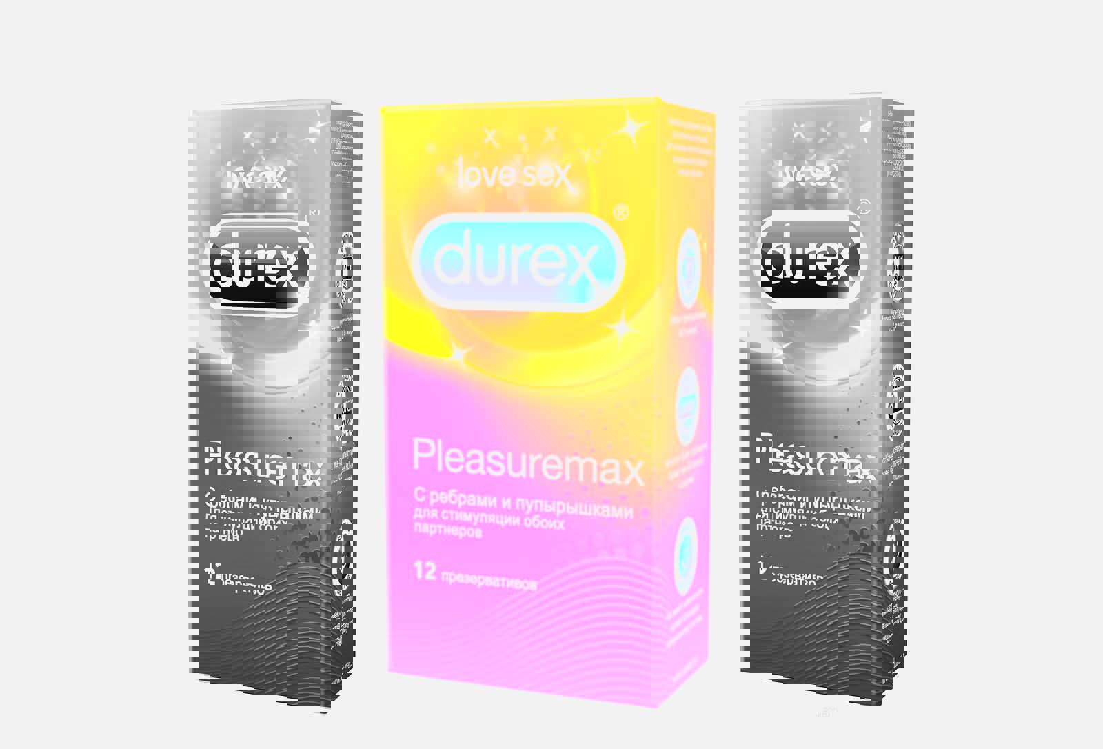 Durex Презервативы,12 шт Pleasuremax — купить, цена в Москве