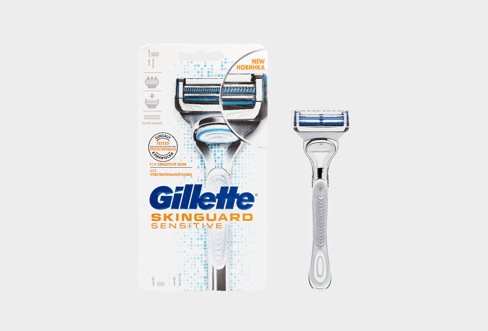 Gillette Станок для бритья SkinGuard Sensitive 1 шт — купить, цена в Москве
