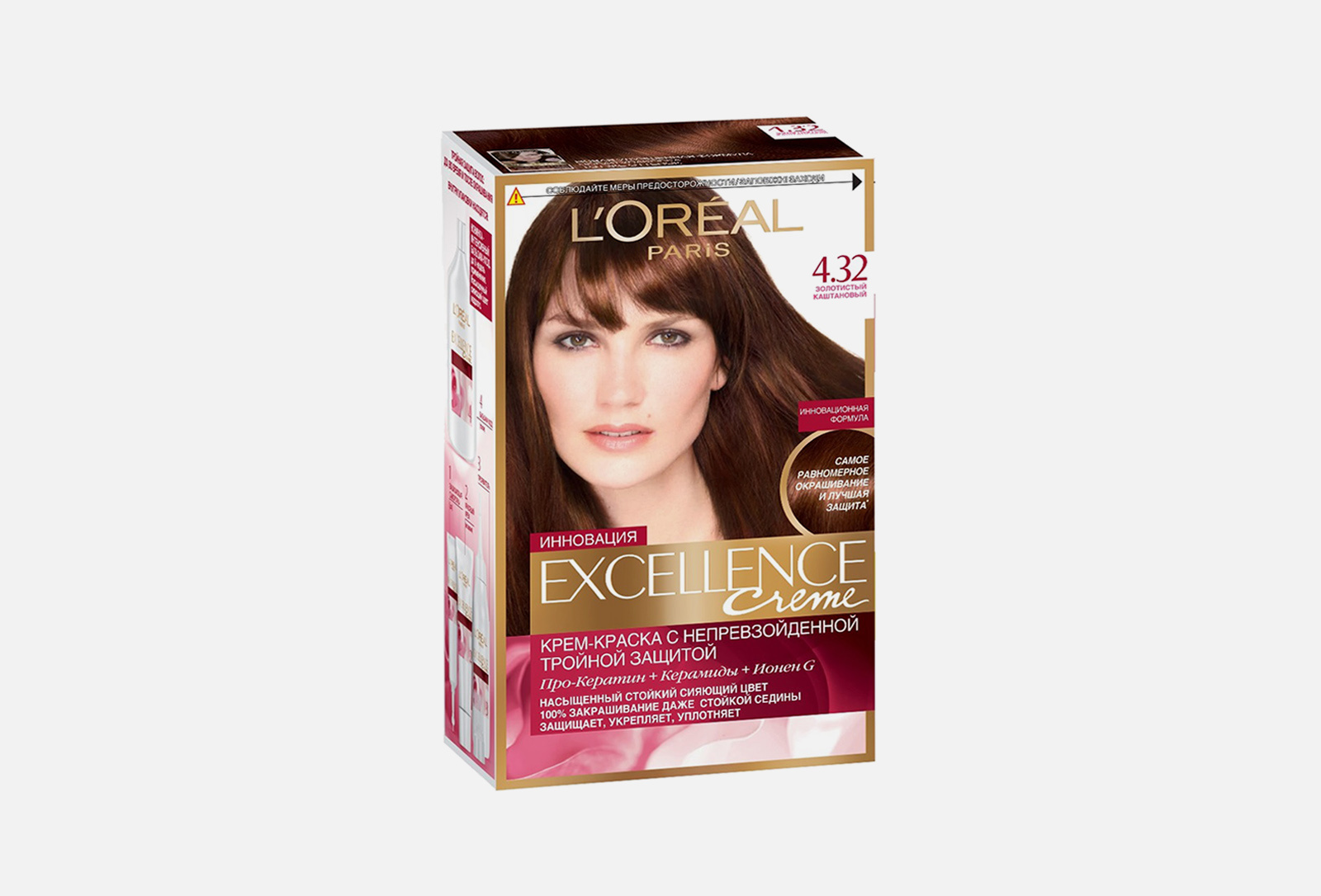 L'Oreal Paris Краска для волос EXCELLENCE 4.32 192 мл — купить, цена в ...