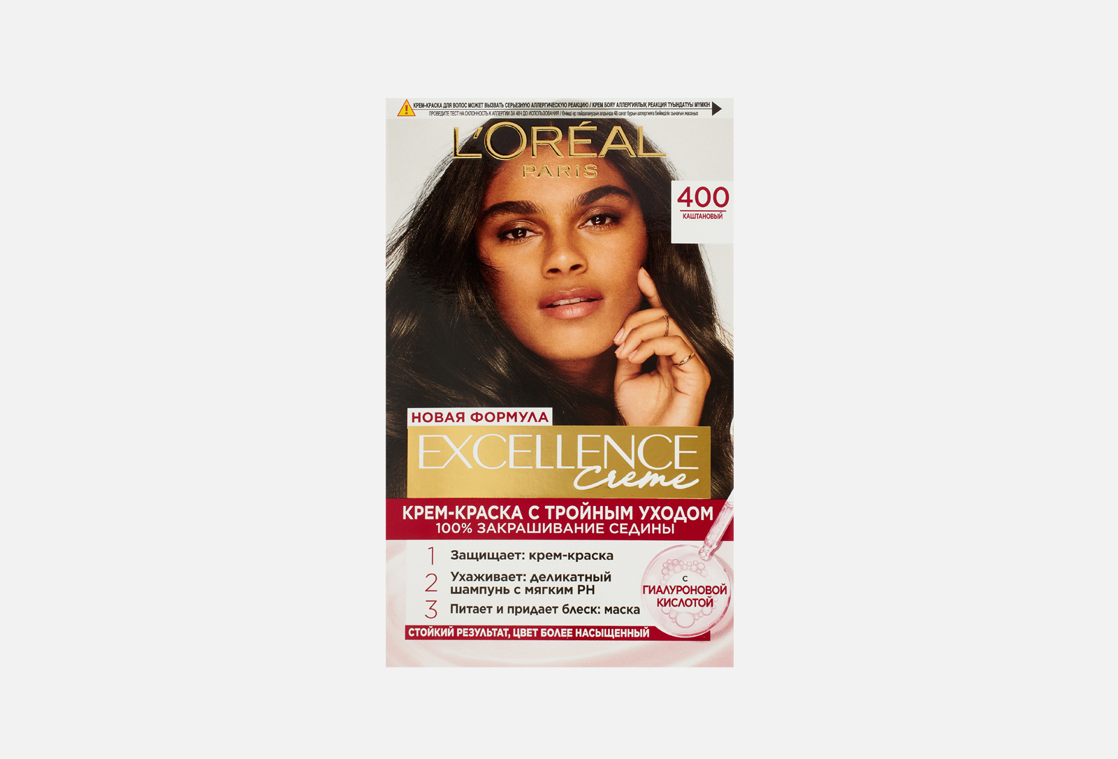 L'Oreal Paris Краска для волос Excellence 400 1 шт — купить, цена в Москве