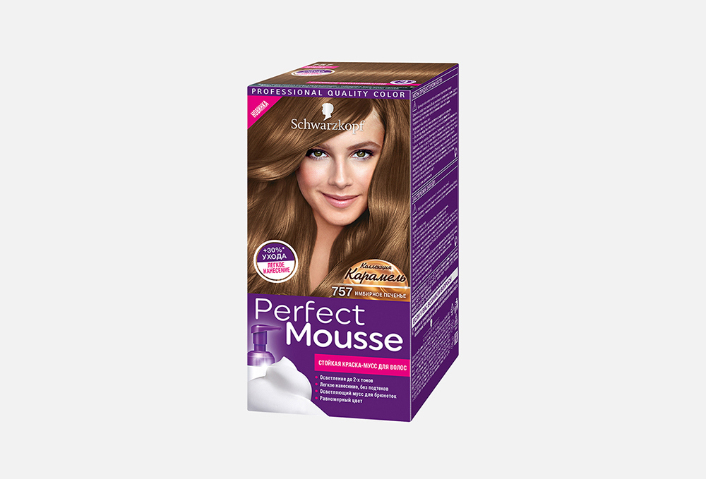 Perfect mousse Стойкая краска-мусс для волос PERFECT MOUSSE 757 1 шт ...