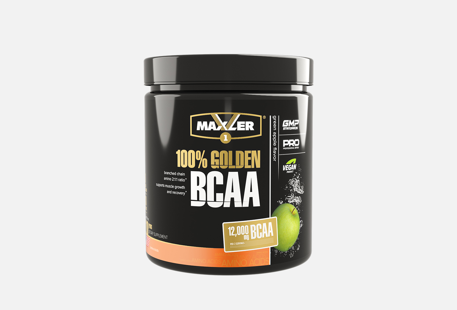 MAXLER Аминокислоты со вкусом яблока 100% Golden BCAA 210 г — купить ...