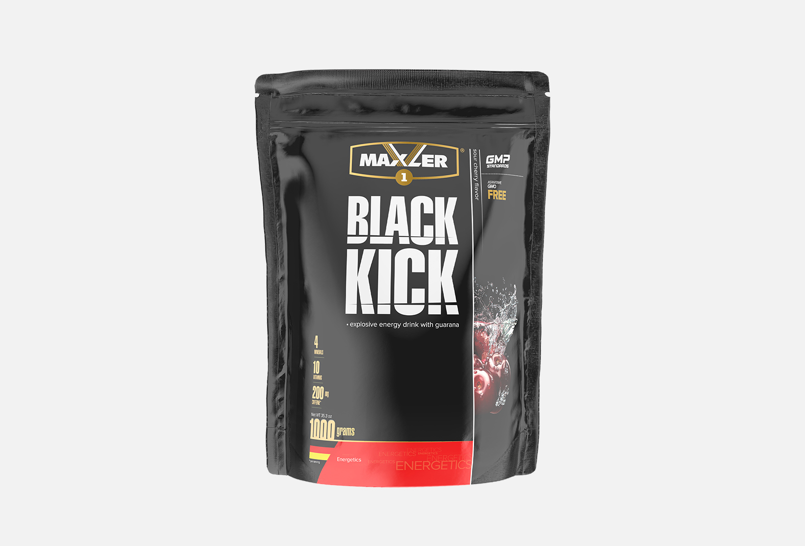 MAXLER Изотонический напиток со вкусом вишни Black Kick 1000 г — купить ...