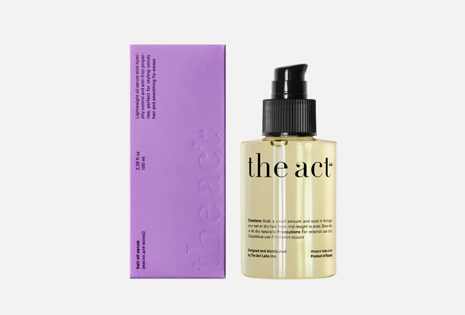 The Act масло для волос hair oil serum 100 мл — купить, цена в Москве
