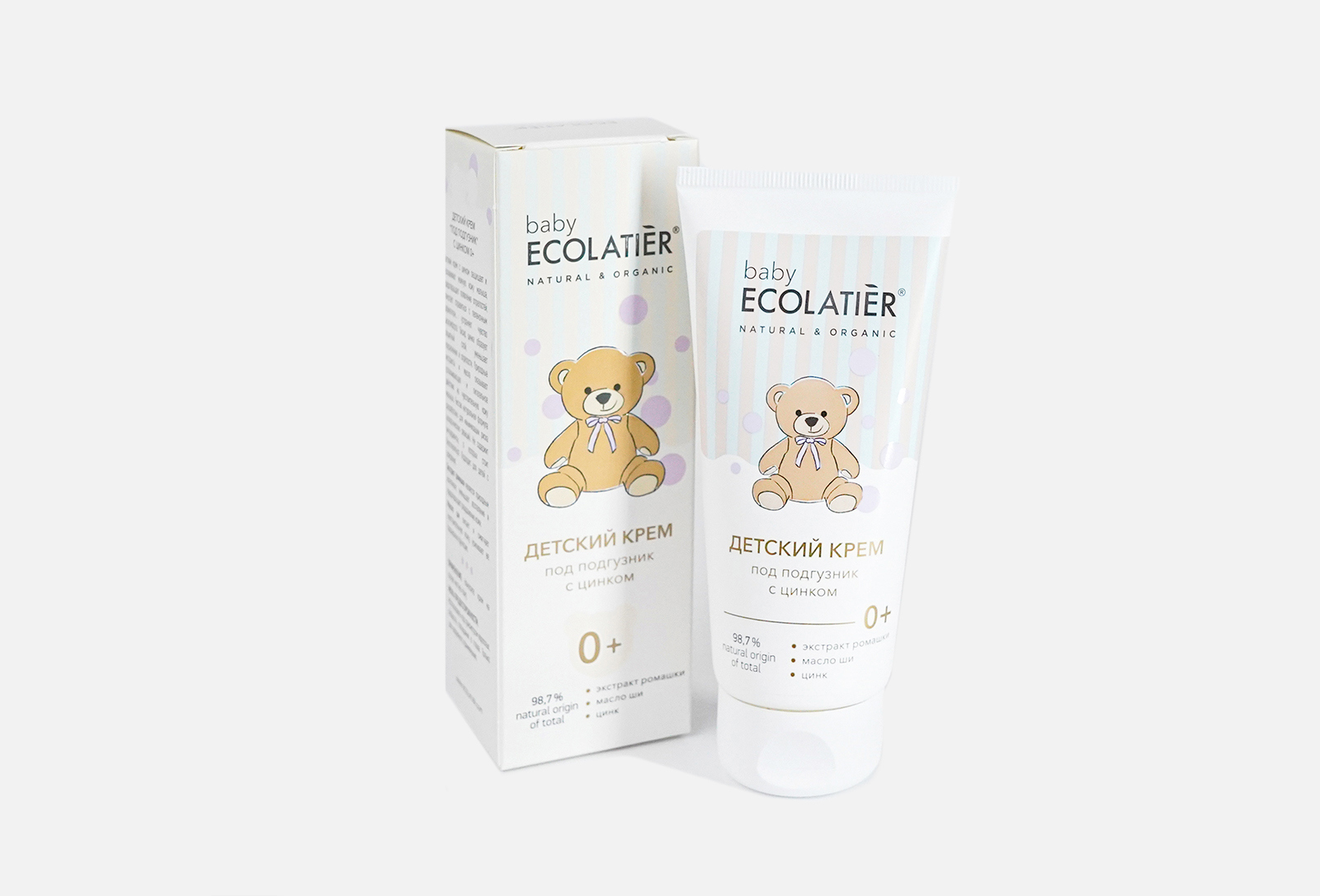 ECOLATIER Крем "Под подгузник" с цинком BABY 0+ 100 мл — купить в Минске