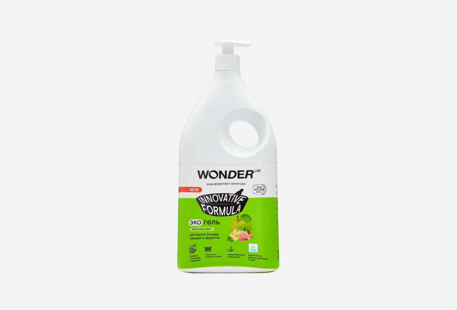 WONDER LAB Экогель для мытья посуды, овощей и фруктов 1000 мл — купить ...