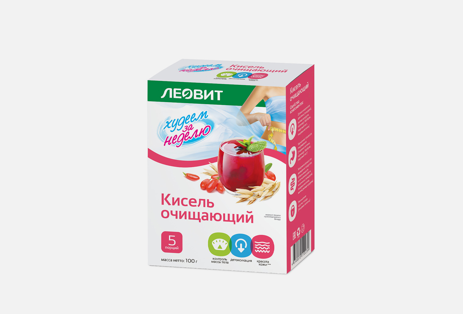 ЛЕОВИТ Кисель Очищающий в пакетиках худеем за неделю 5 шт — купить ...