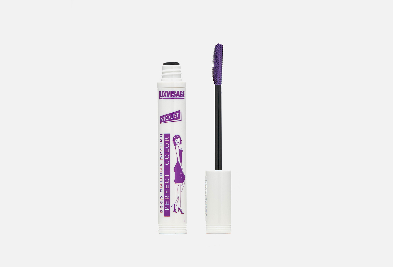 LUXVISAGE Тушь для ресниц PERFECT COLOR fan of fluffy lashes Фиолетовый ...