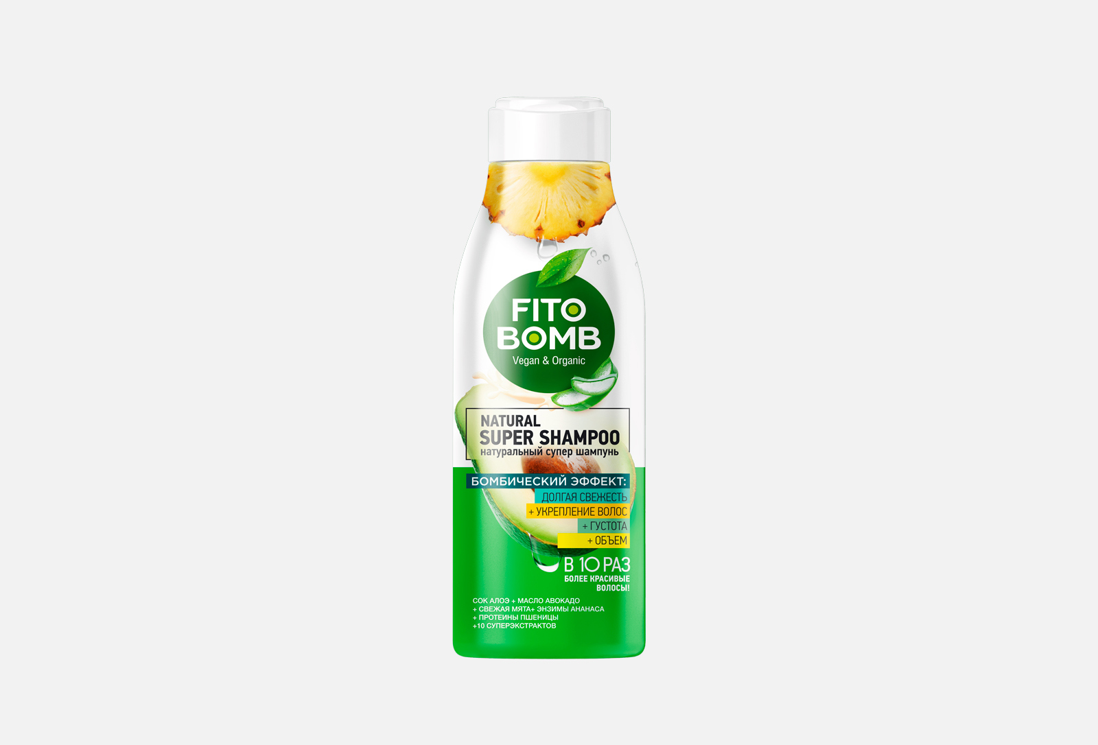 FITO Косметик Натуральный супер шампунь FITO BOMB Long freshness+Hair strengthening+Thickness ...