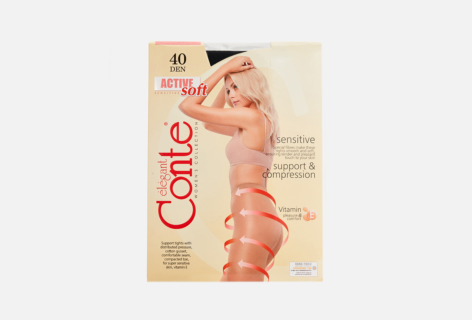 CONTE ELEGANT колготки 40 den ACTIVE SOFT Nero 4 — купить в Москве