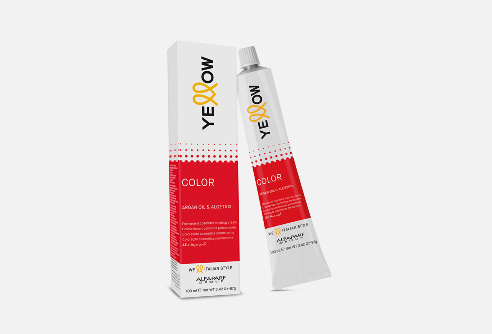 Yellow Professional Перманентная крем краска Color Permanent 7 4 Средний блонд медный 100 мл