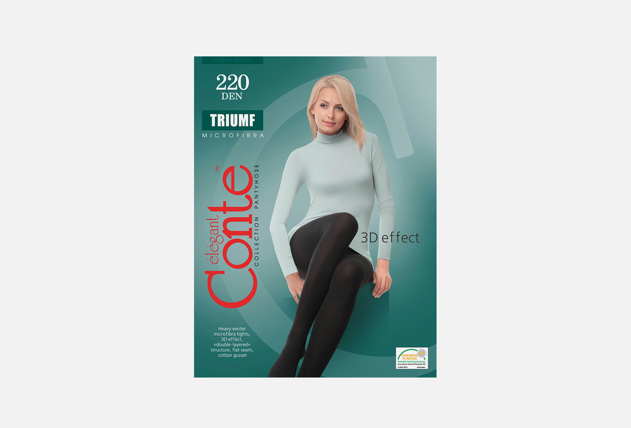 CONTE ELEGANT колготки 220 den TRIUMF nero черные Nero 5 — купить, цена в Москве