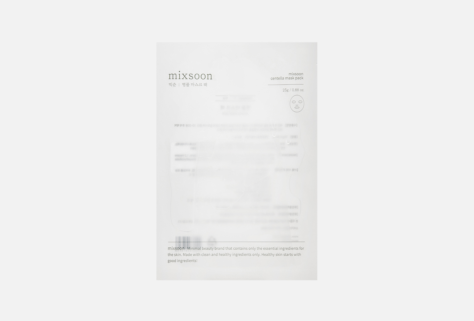 Mixsoon Тканевая маска с центеллой азиатской centella mask 1 шт ...