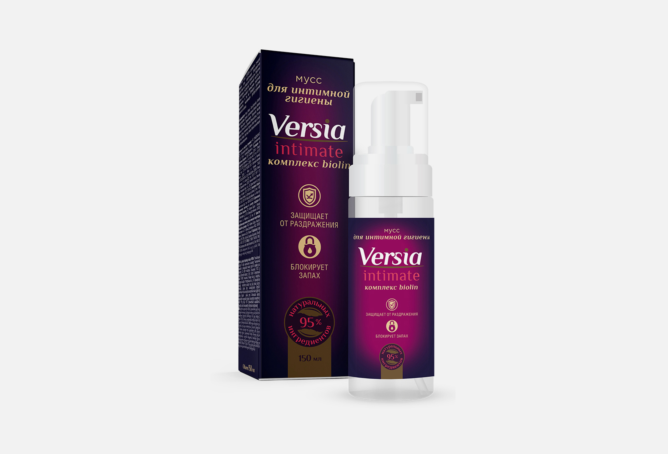 Versia Мусс для интимной гигиены biotin complex 150 мл — купить, цена в ...