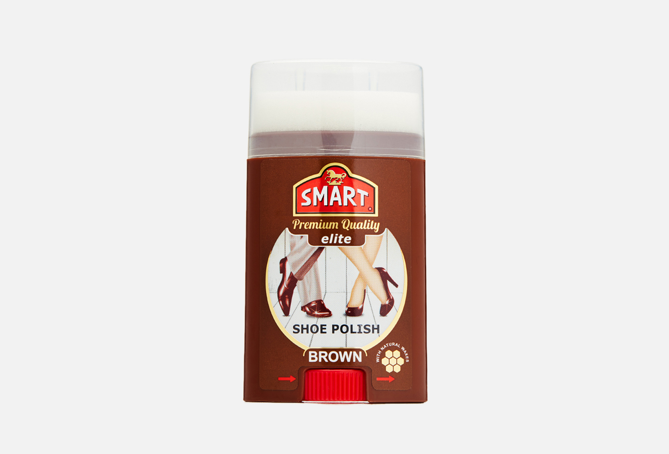 Smart Крем-краска для обуви elite shoe polish, коричневая 60 мл ...