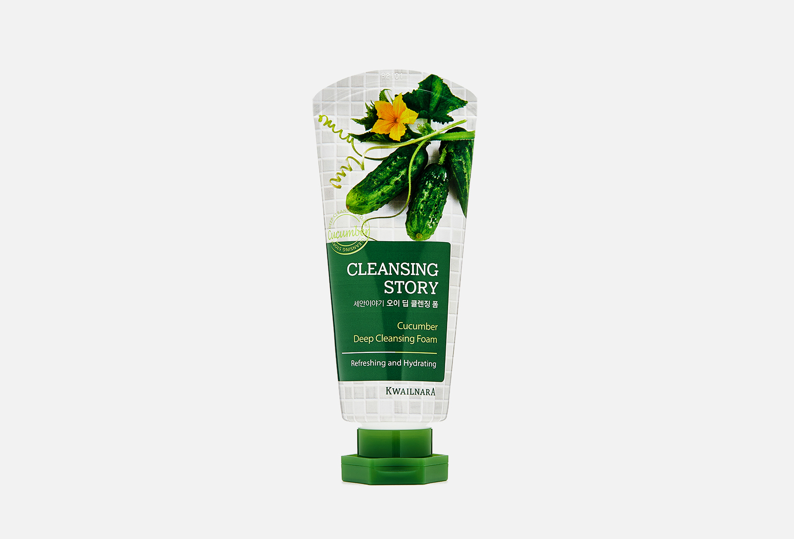 Welcos Очищающая пенка для умывания лица CLEANSING STORY Cucumber Deep ...