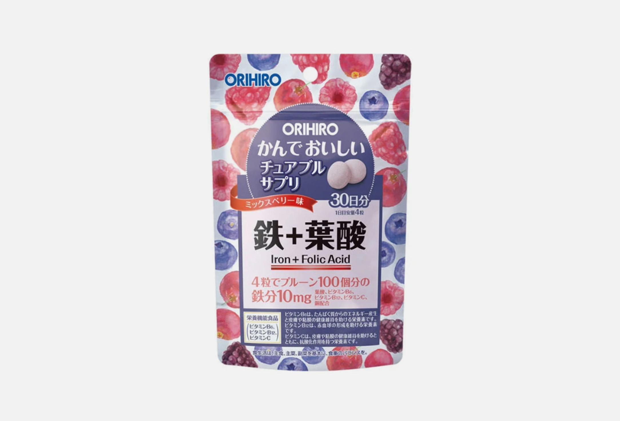 Orihiro Биологически активная добавка Iron + Folic Acid 120 шт — купить ...