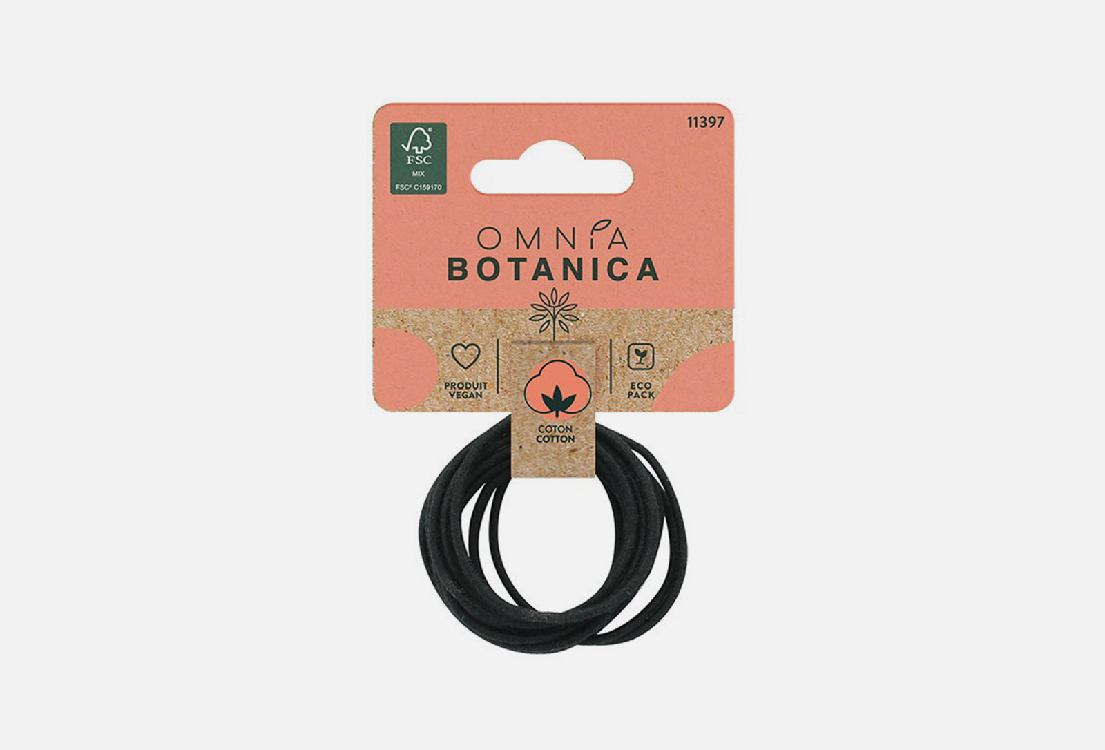 Omnia Botanica резинка для волос Fancy elastics черный 6 шт — купить в ...