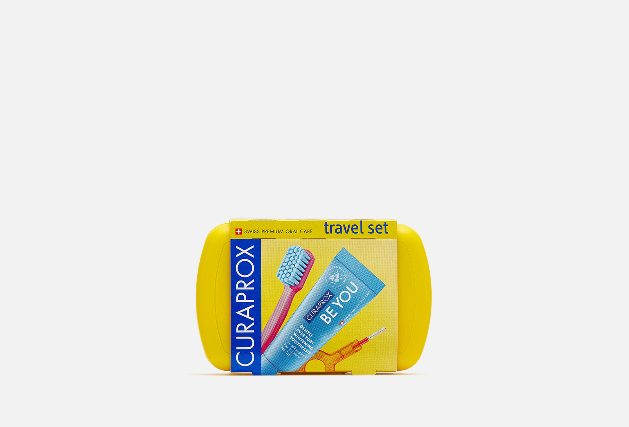 CURAPROX Дорожный набор по уходу за полостью рта Be you yellow Жёлтый 5 ...