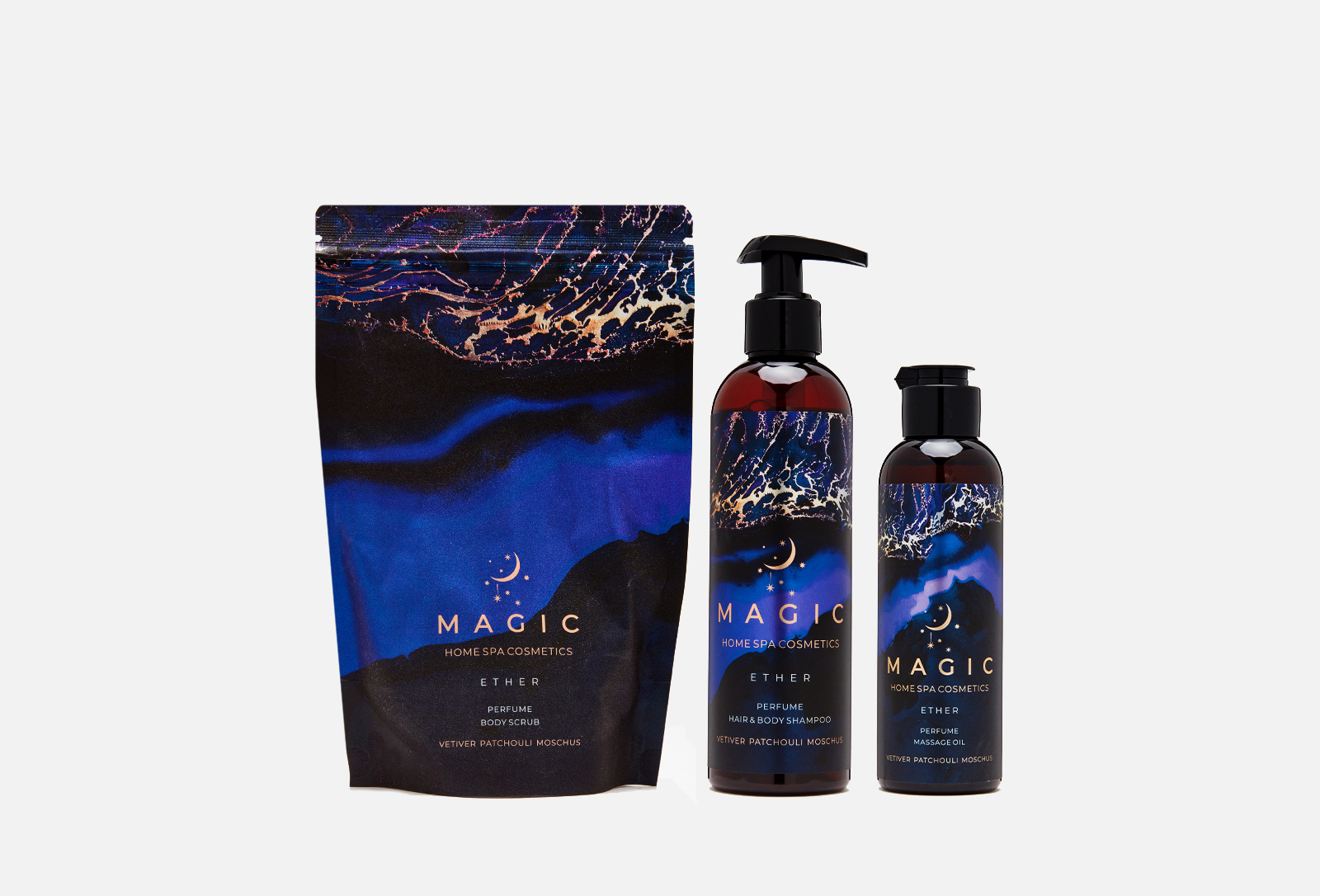MAGIC 5 ELEMENTS Подарочный набор Vetiver, patchouly, moschus 3 шт ...