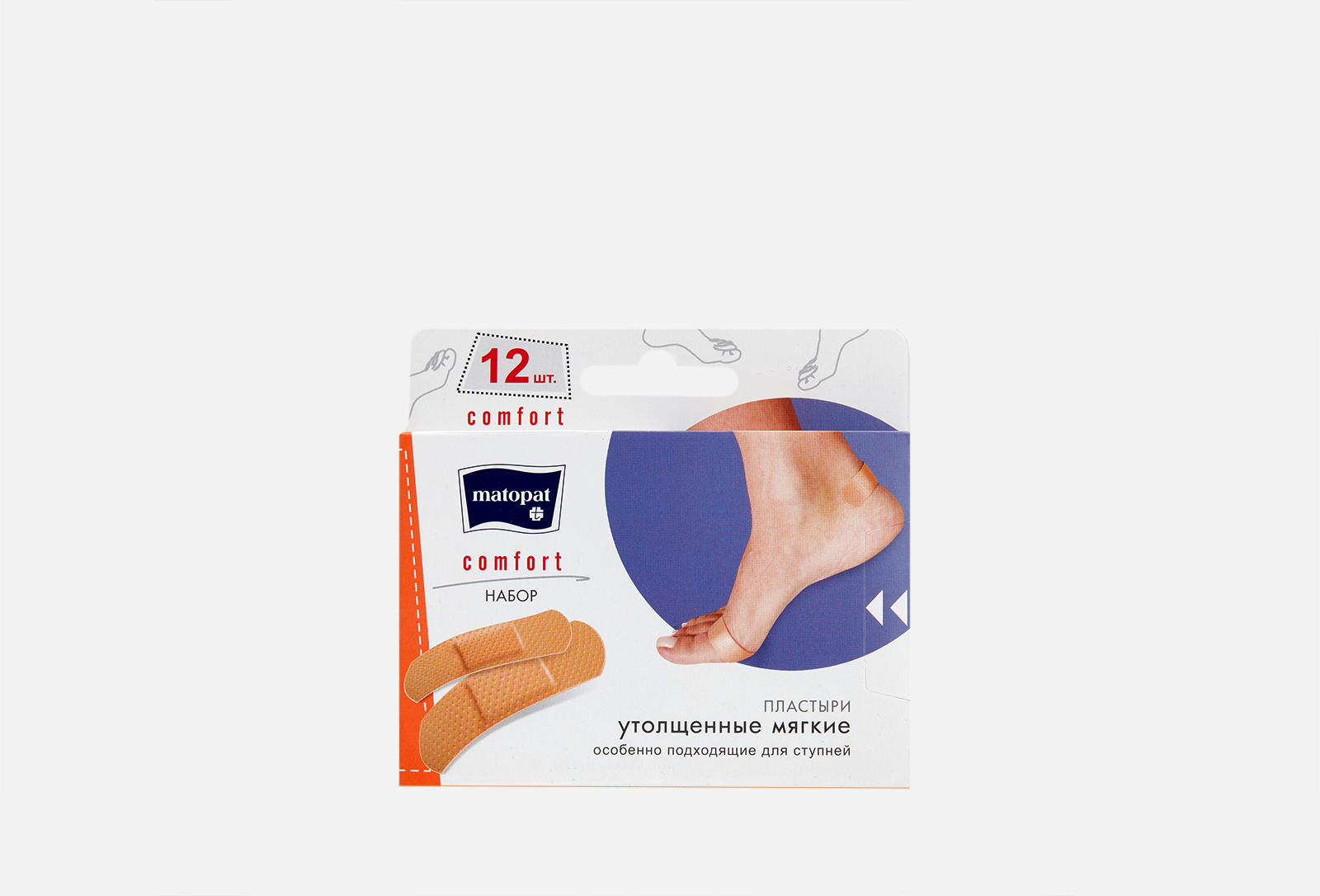 Matopat Пластыри Comfort 12 шт — купить, цена в Москве