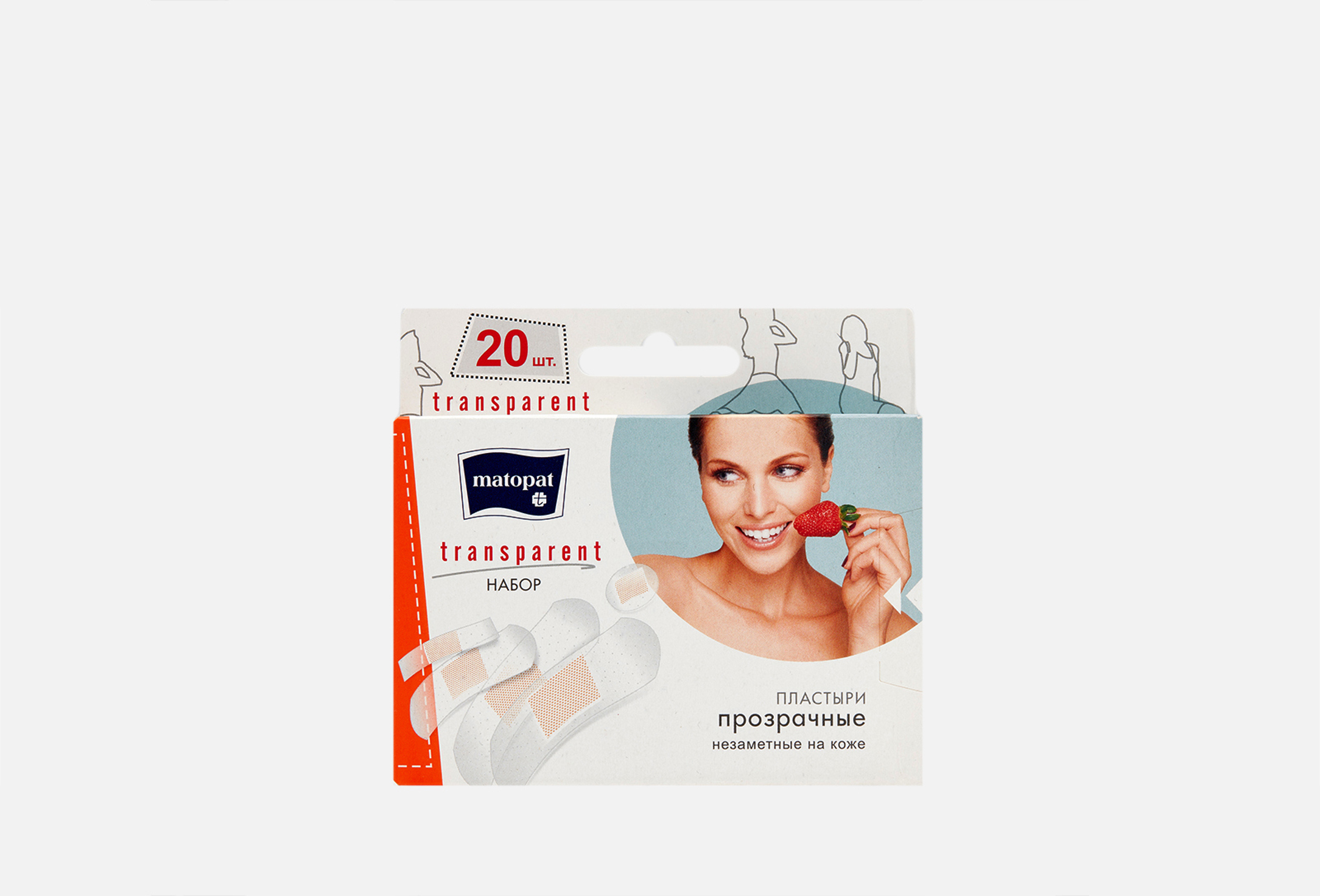Matopat Пластыри Transparent 20 шт — купить, цена в Москве