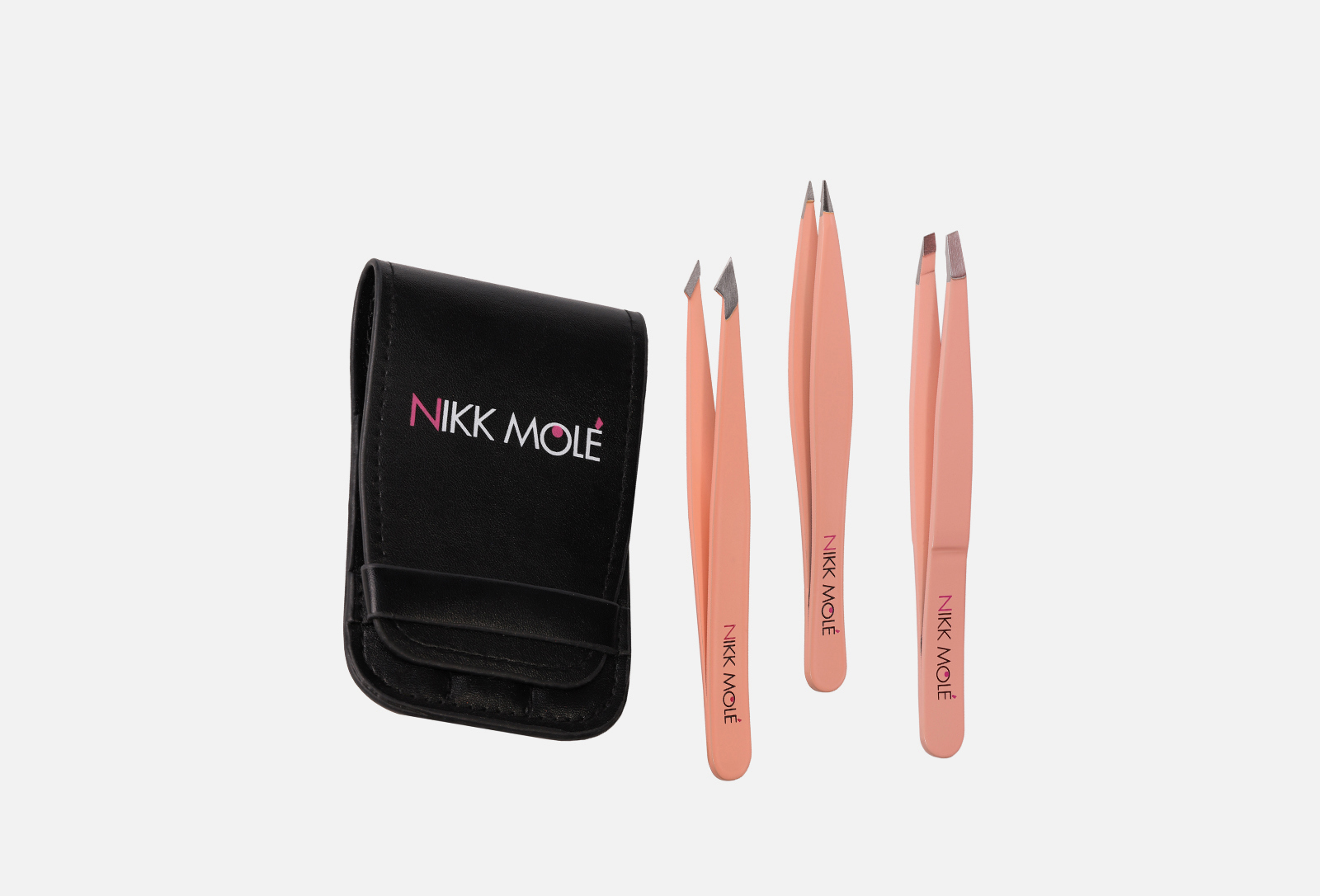 NIKK MOLE Набор пинцетов + чехол set of tweezers 1 шт — купить, цена в ...