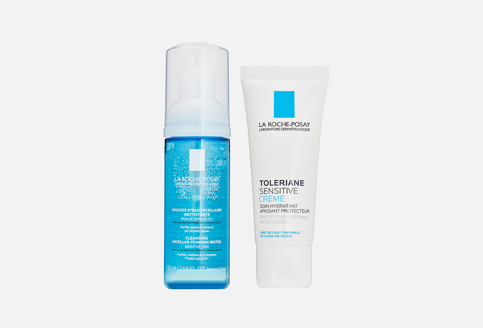 La Roche-Posay Набор: легкий крем, пенка Toleriane 2 шт — купить в Москве