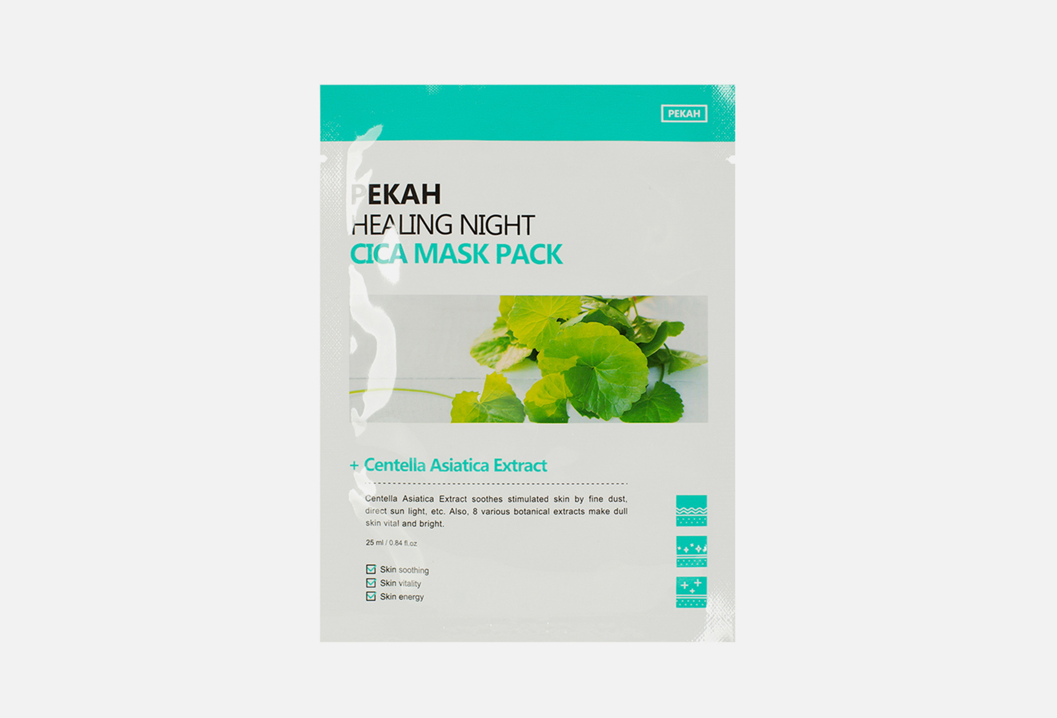 Pekah Тканевая маска с экстрактом центеллы азиатской Healing Night Cica ...