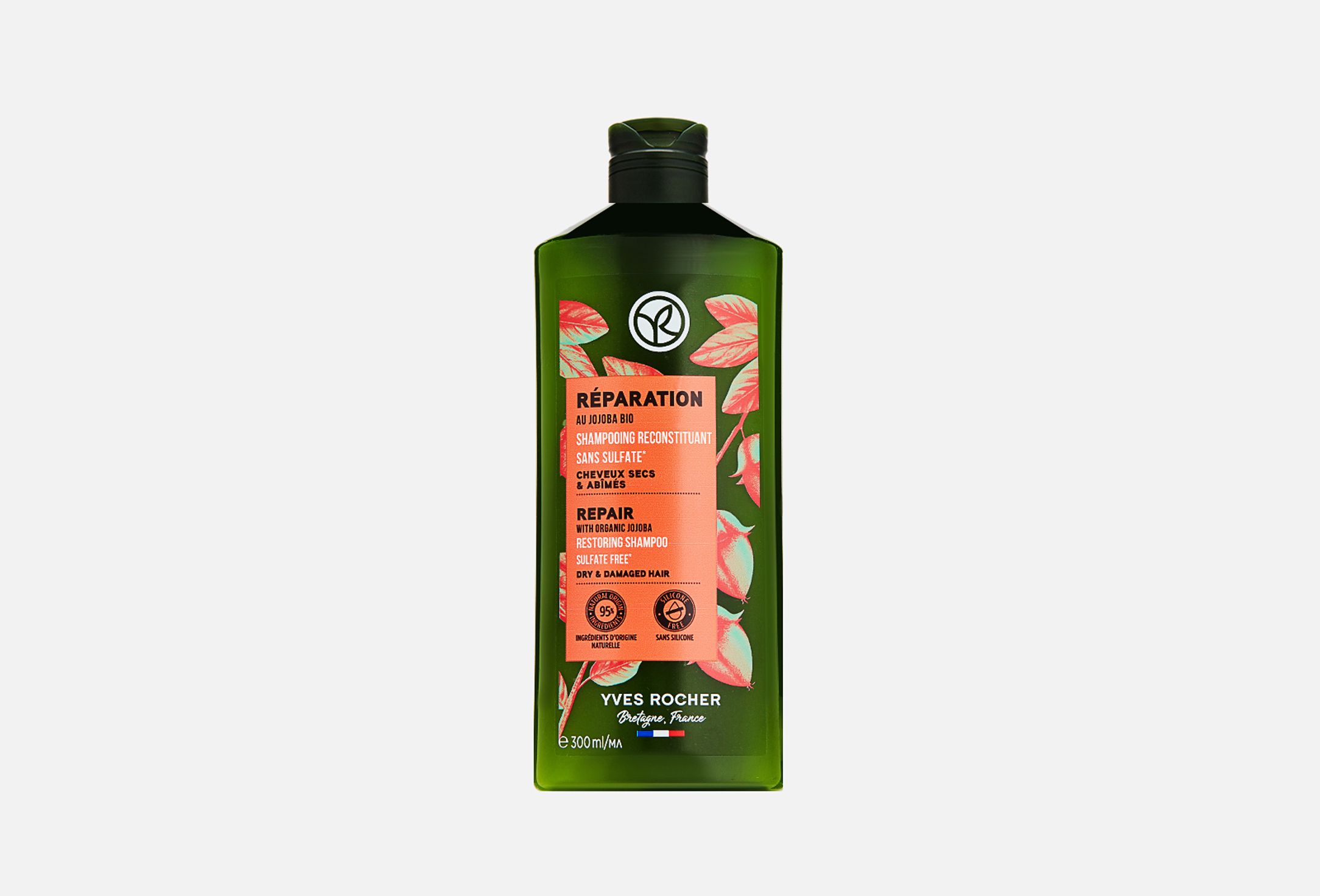Yves Rocher Шампунь для волос Repair Restoring Shampoo Sulfate Free 300 ...