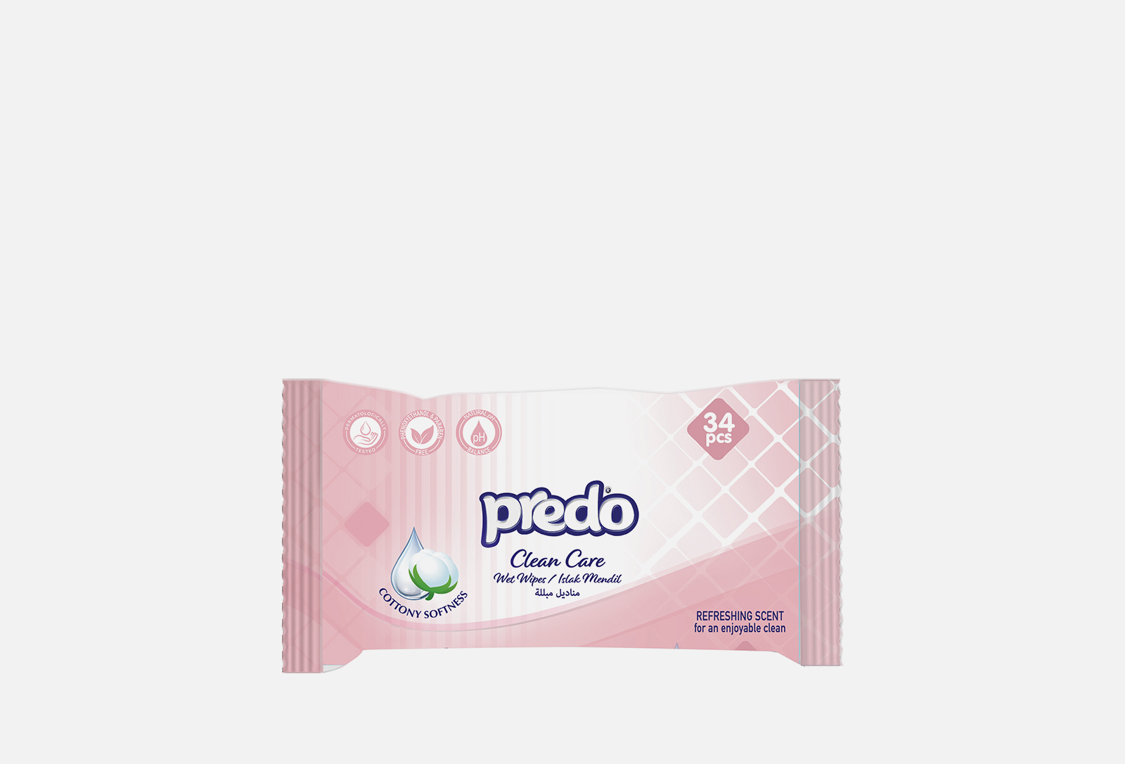 Predo baby Влажные салфетки Clean Care 34 шт — купить, цена в Москве