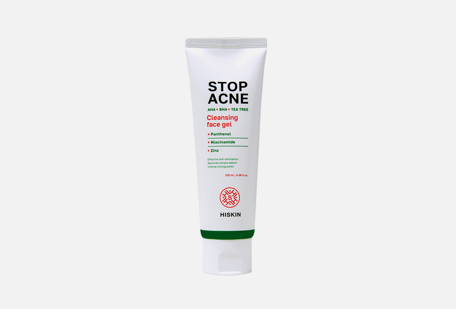 HISKIN Гель для умывания AHA + BHA + TEA TREE STOP ACNE 120 мл — купить ...