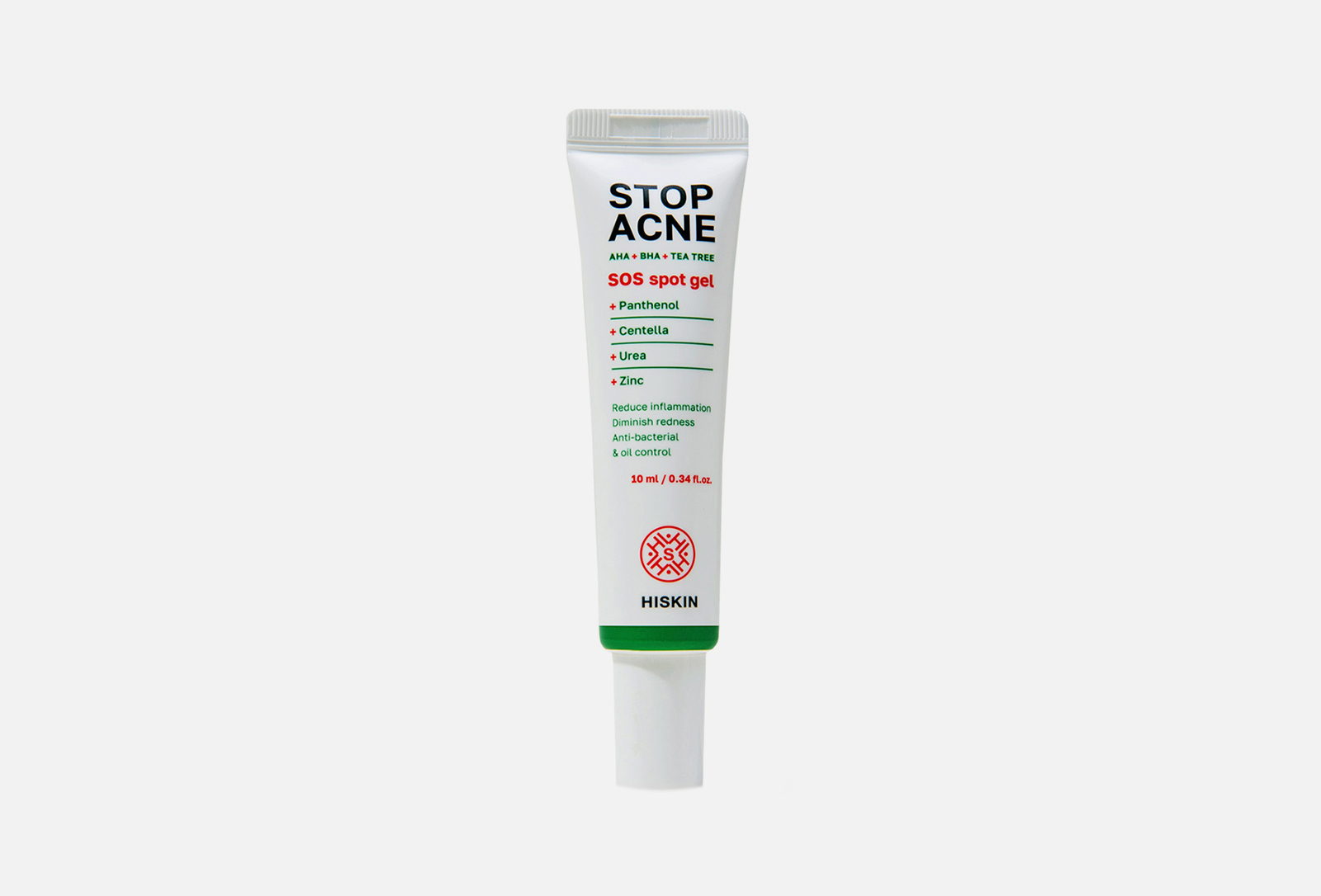 HISKIN Точечный sos-гель для лица AHA + BHA + TEA TREE STOP ACNE 10 мл ...