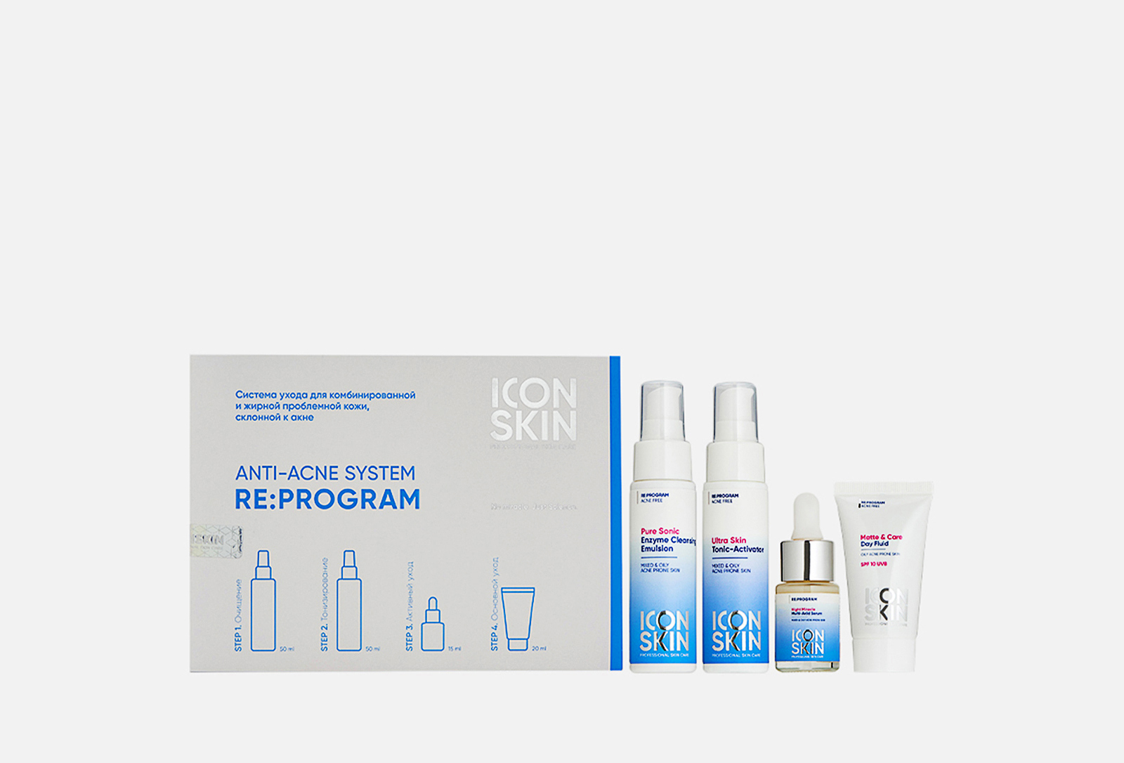 ICON SKIN Набор для ухода за кожей лица Re:Program 4 шт — купить, цена ...
