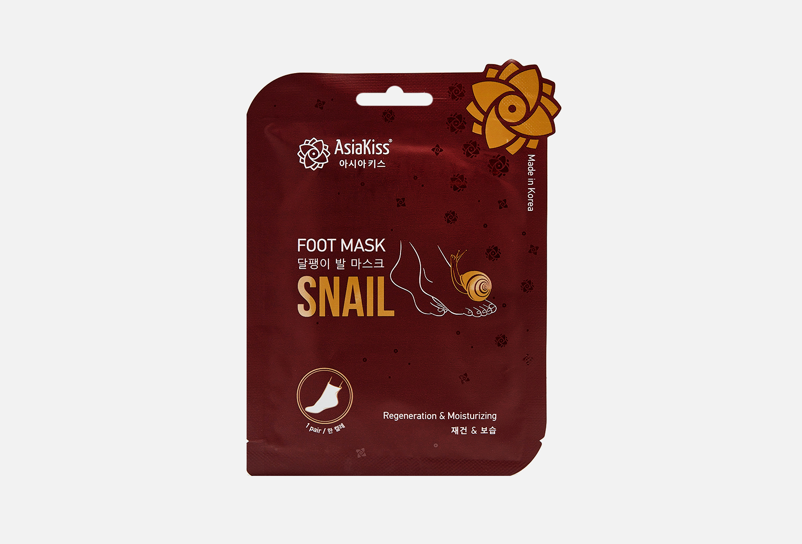 AsiaKiss Маска-носки для ног Snail Foot Mask 37 г — купить в Москве