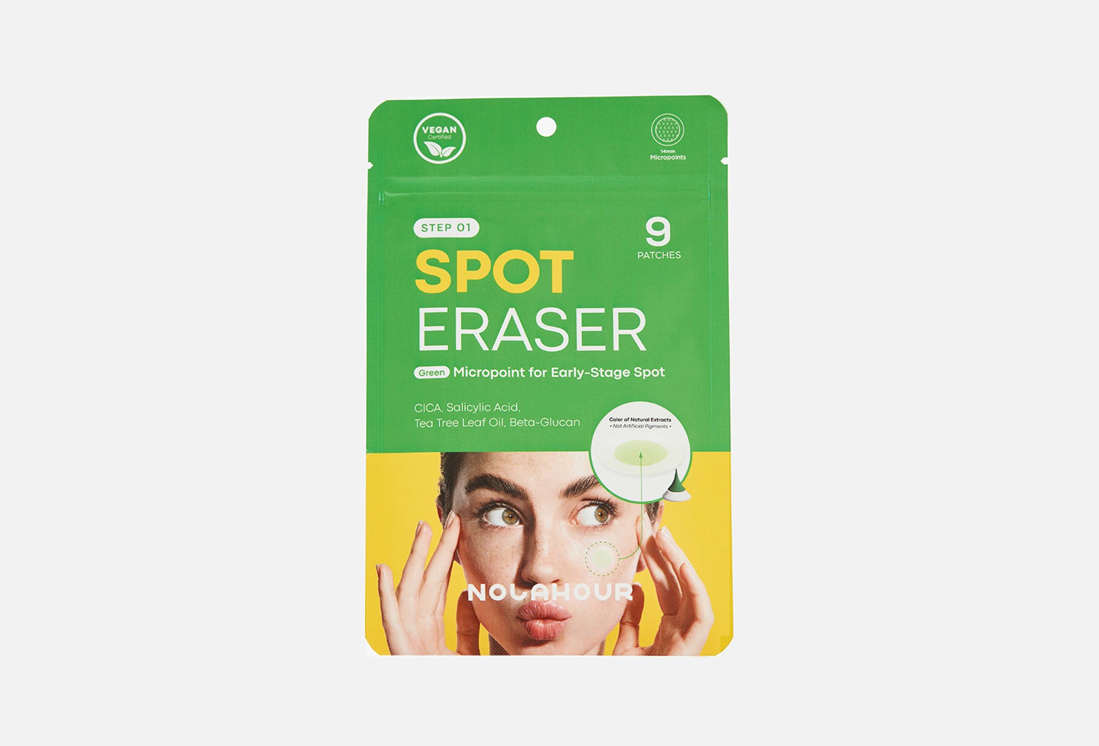 NOLAHOUR Патчи против прыщей Spot Eraser Green Step 1 9 шт — купить ...