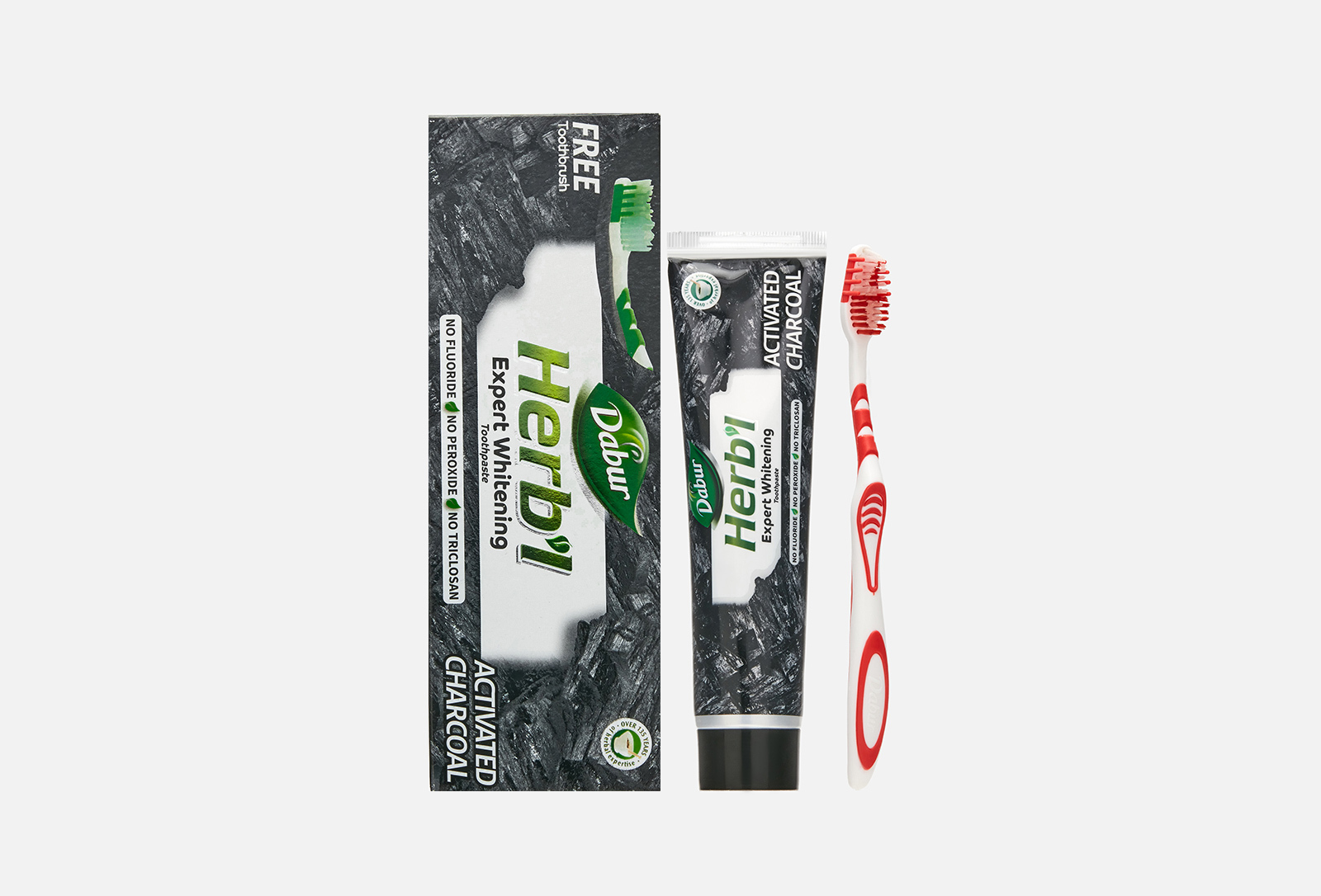 Dabur Herbl набор Зубная паста + зубная щетка Charcoal 150 г — купить ...