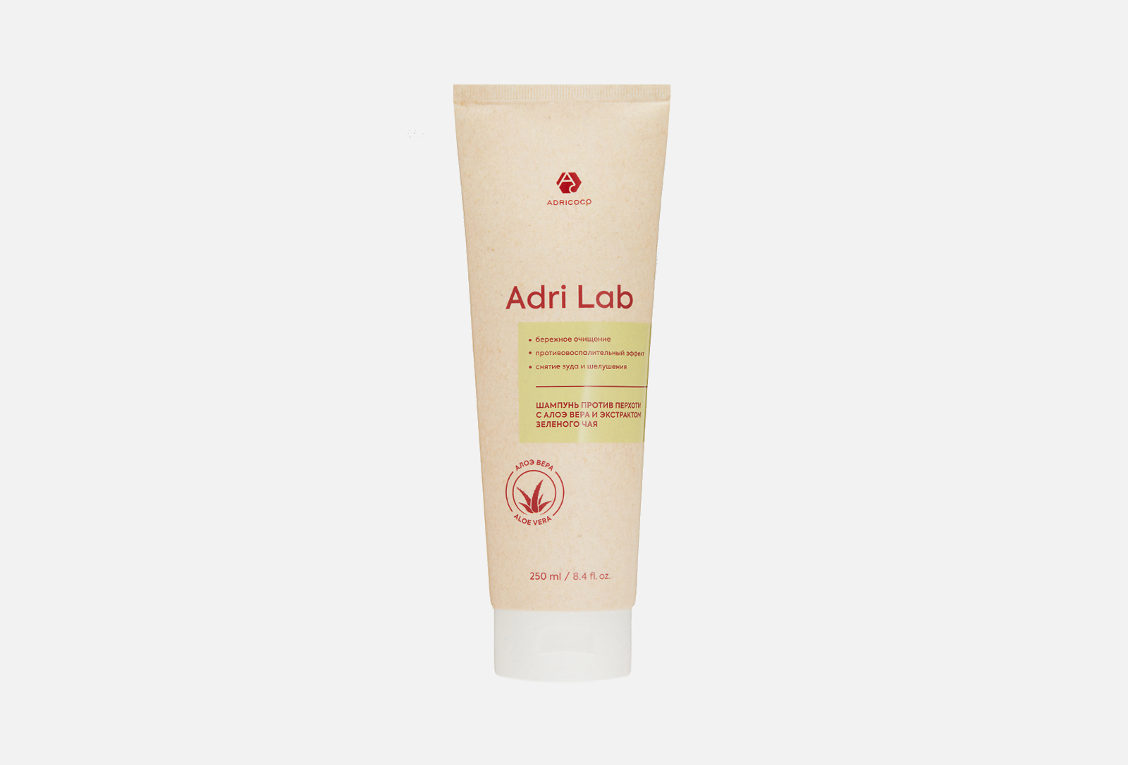 Adricoco Шампунь для волос против перхоти Adri Lab with aloe vera and green tea 250 мл — купить ...