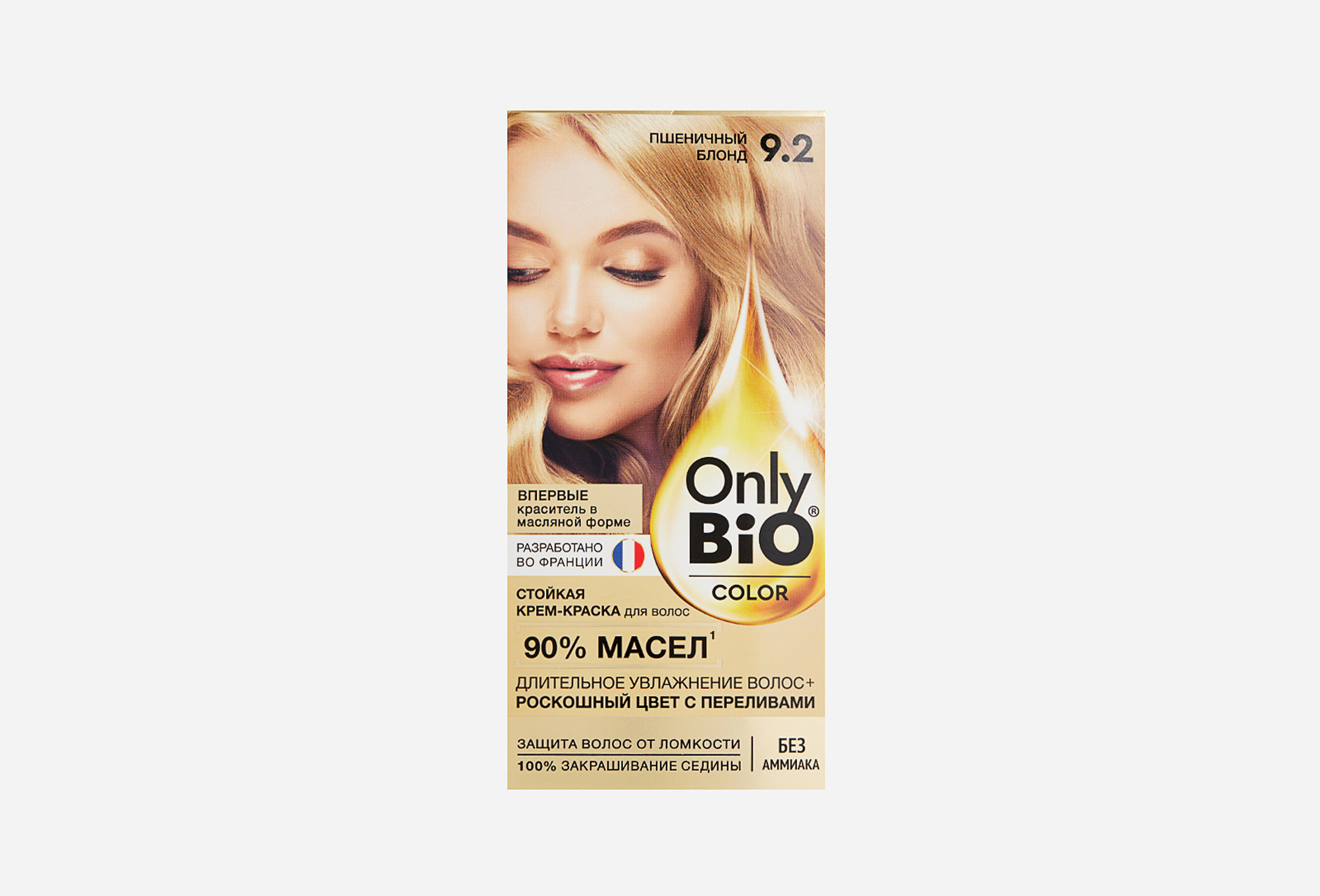 Only Bio Стойкая крем-краска для волос COLOR 9.2, Пшеничный блонд 115 ...
