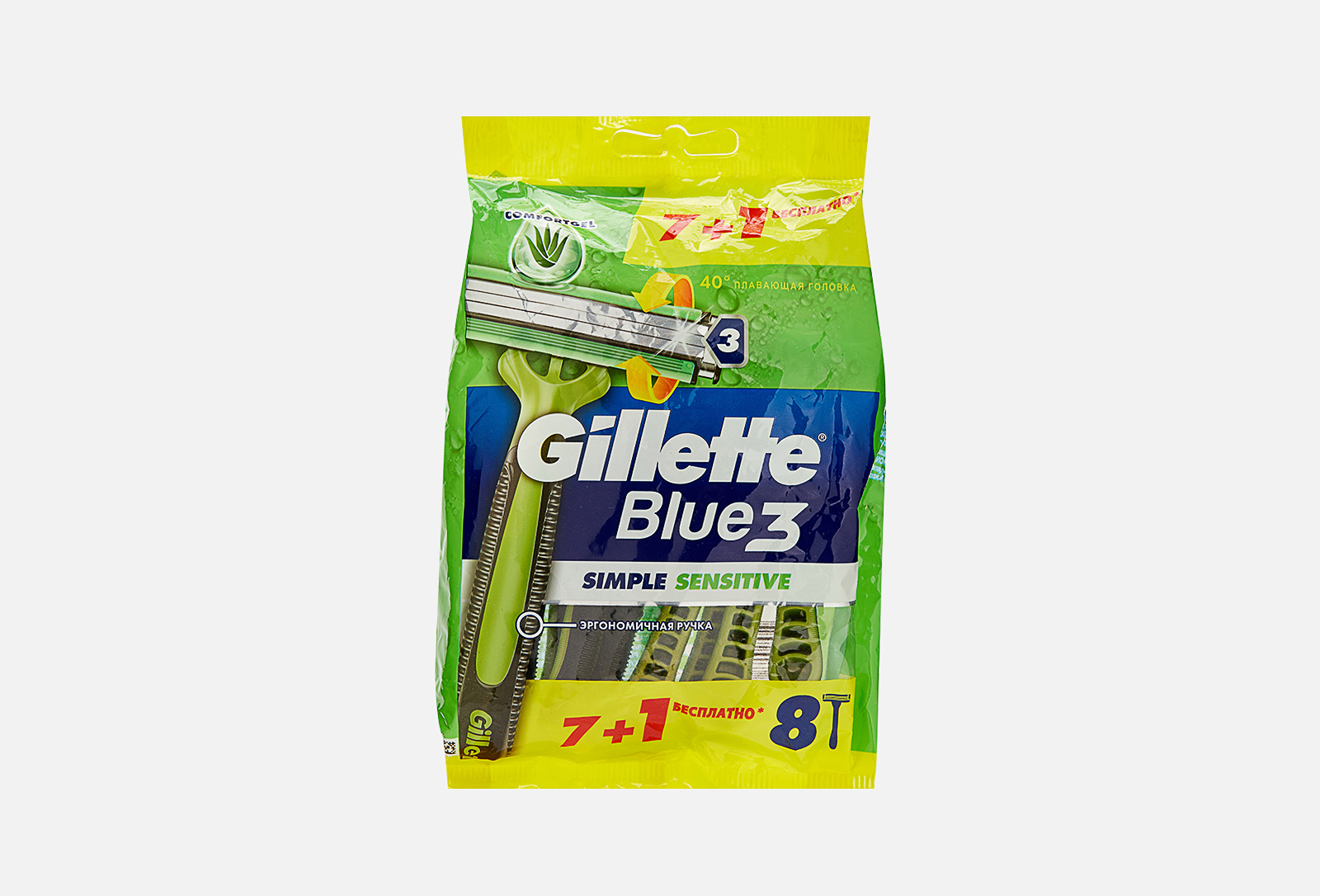 Gillette Одноразовые Мужские Бритвы simple sensitive 8 шт — купить в Москве