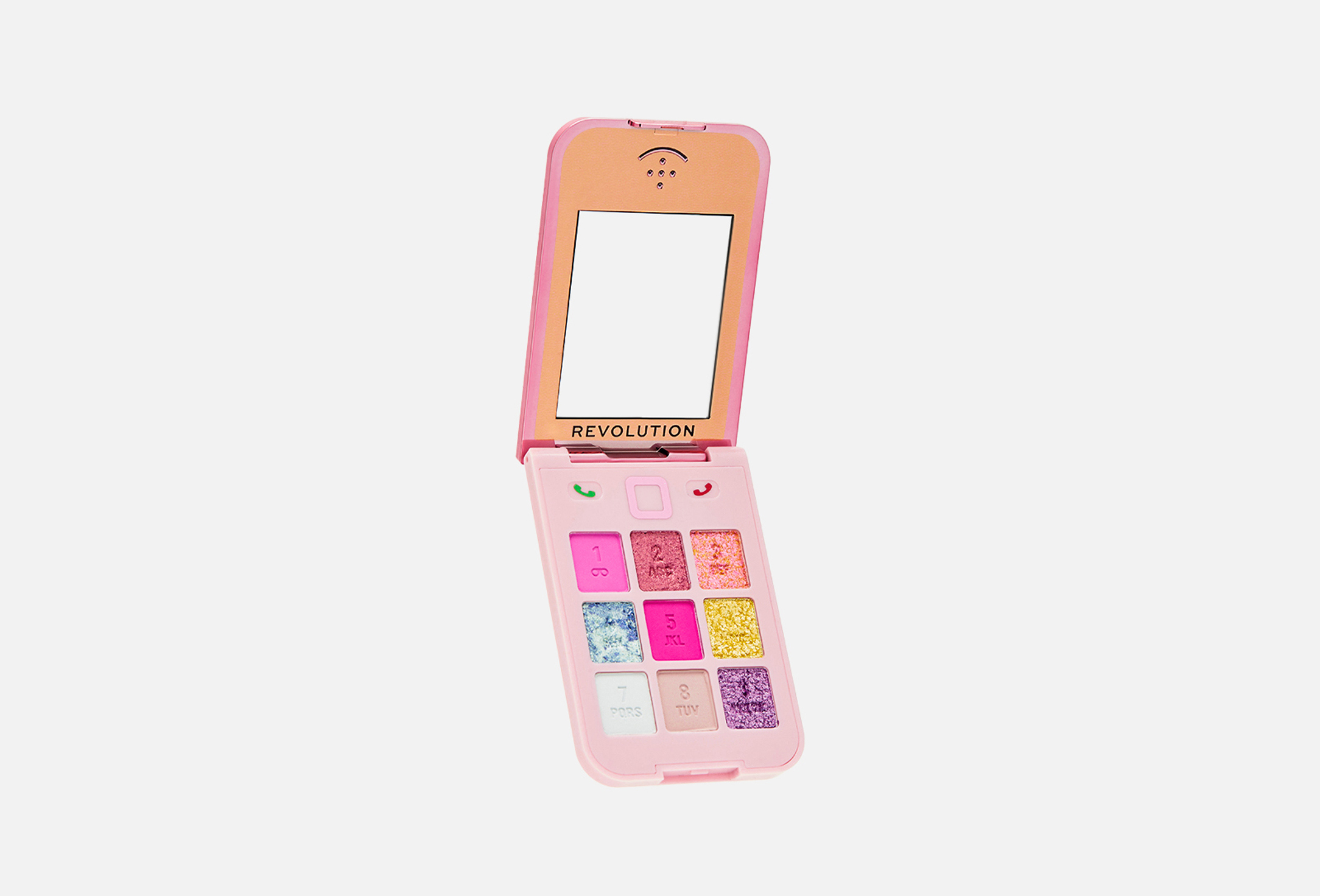MakeUp Revolution ПАЛЕТКА ТЕНЕЙ ДЛЯ ВЕК Y2K Baby Flip Phone Palette 3.6 ...