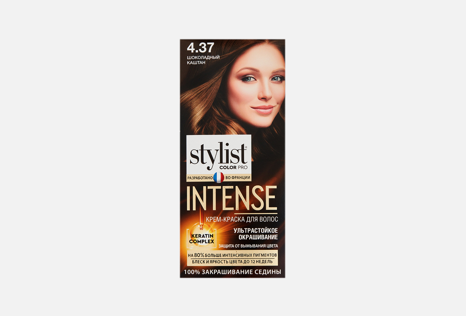 Stylist Color Pro Крем-краска для волос STYLIST COLOR PRO INTENSE 4.37 ...