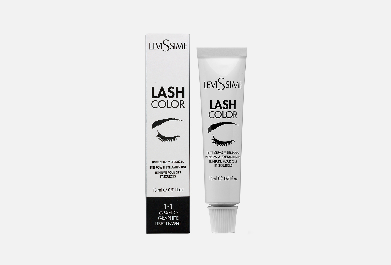 LeviSsime Краска для бровей и ресниц Lash Color 1.1, Графит 15 мл ...