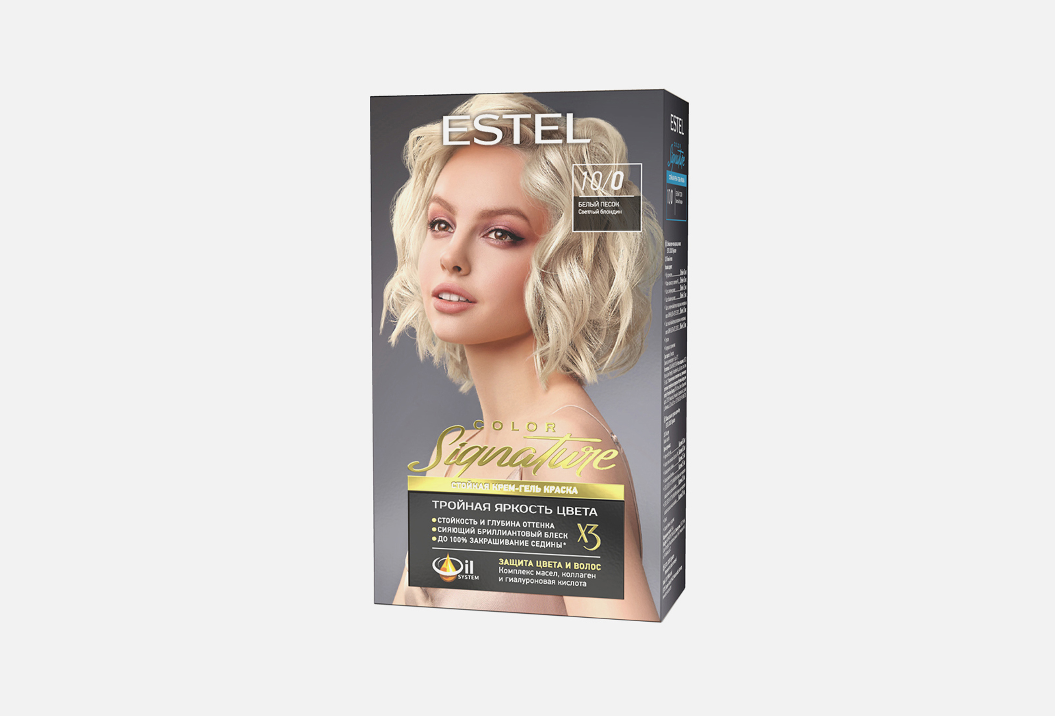 ESTEL Стойкая крем-гель краска для волос COLOR Signature 10/0 Белый песок 170 мл — купить, цена ...