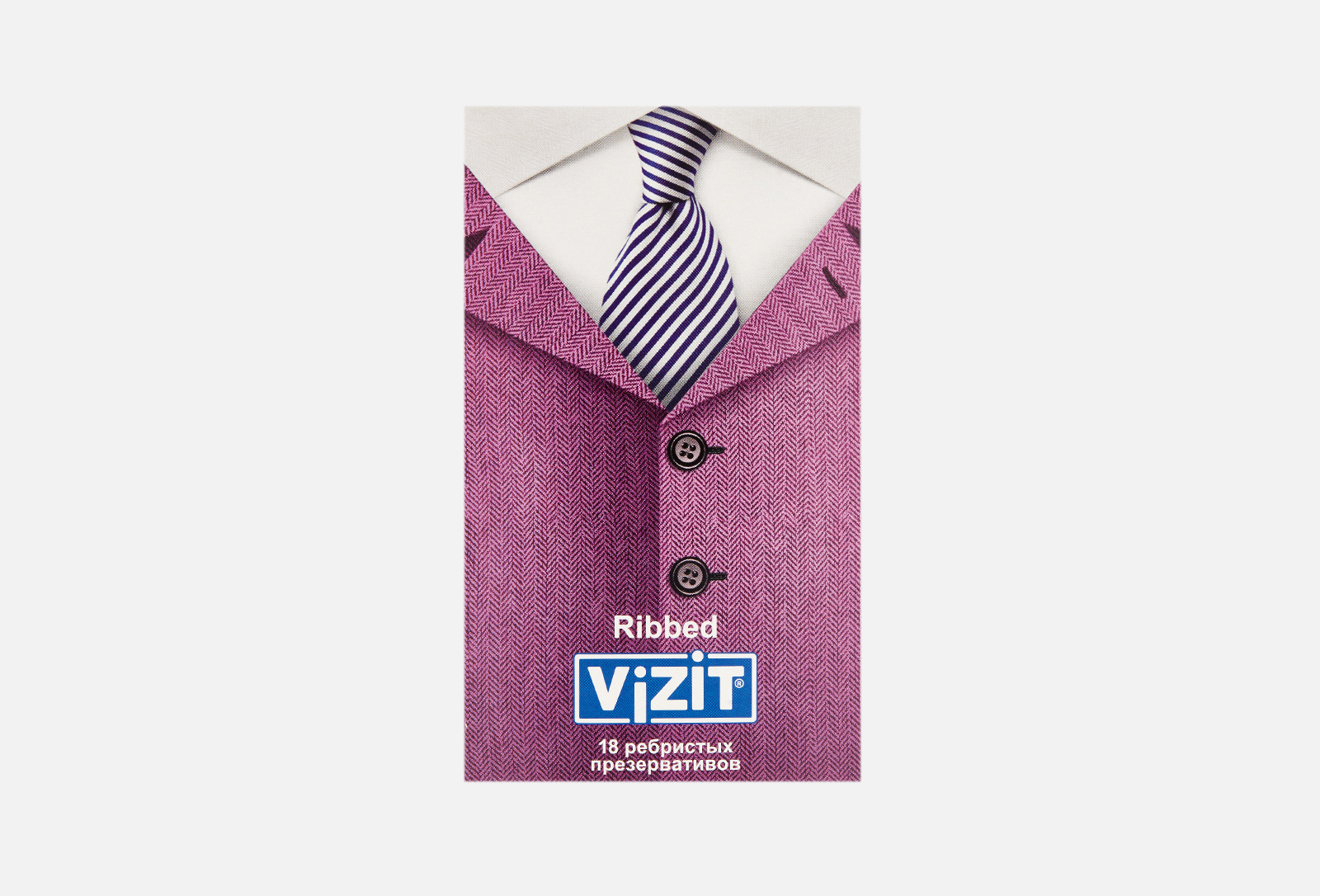 VIZIT Презервативы Ribbed 18 шт — купить, цена в Москве