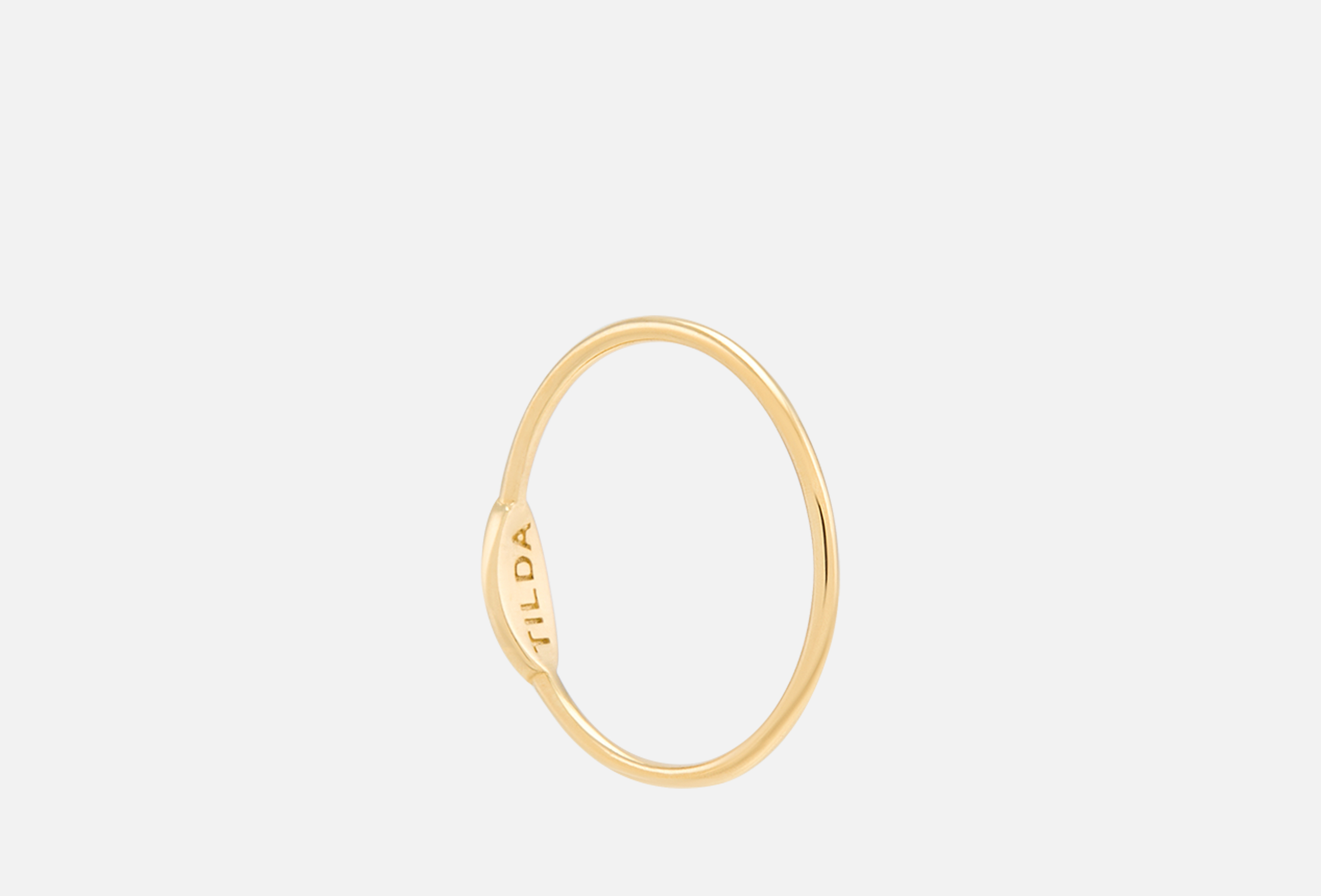 Tilda Кольцо золотое Thin Ring in Yellow Gold 16,5 — купить, цена в Москве
