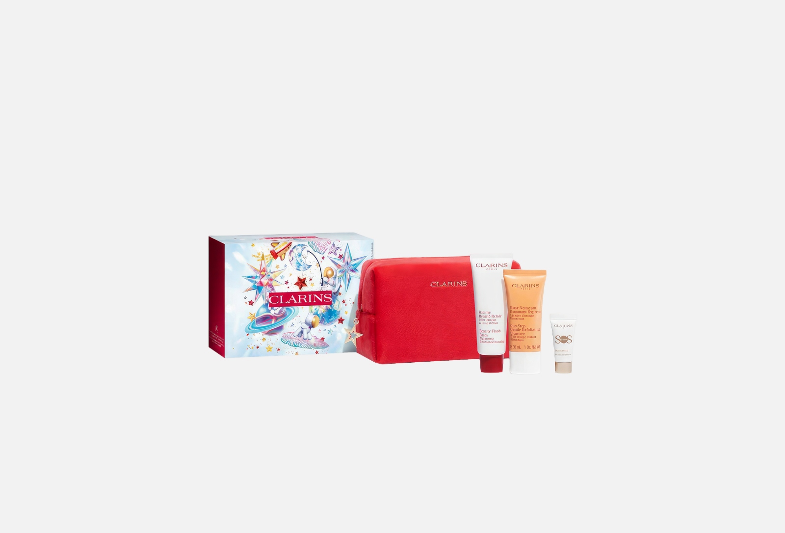 Clarins Набор в косметичке VP BEAUTY FLASH BALM HOLIDAY SEASON 4 шт ...