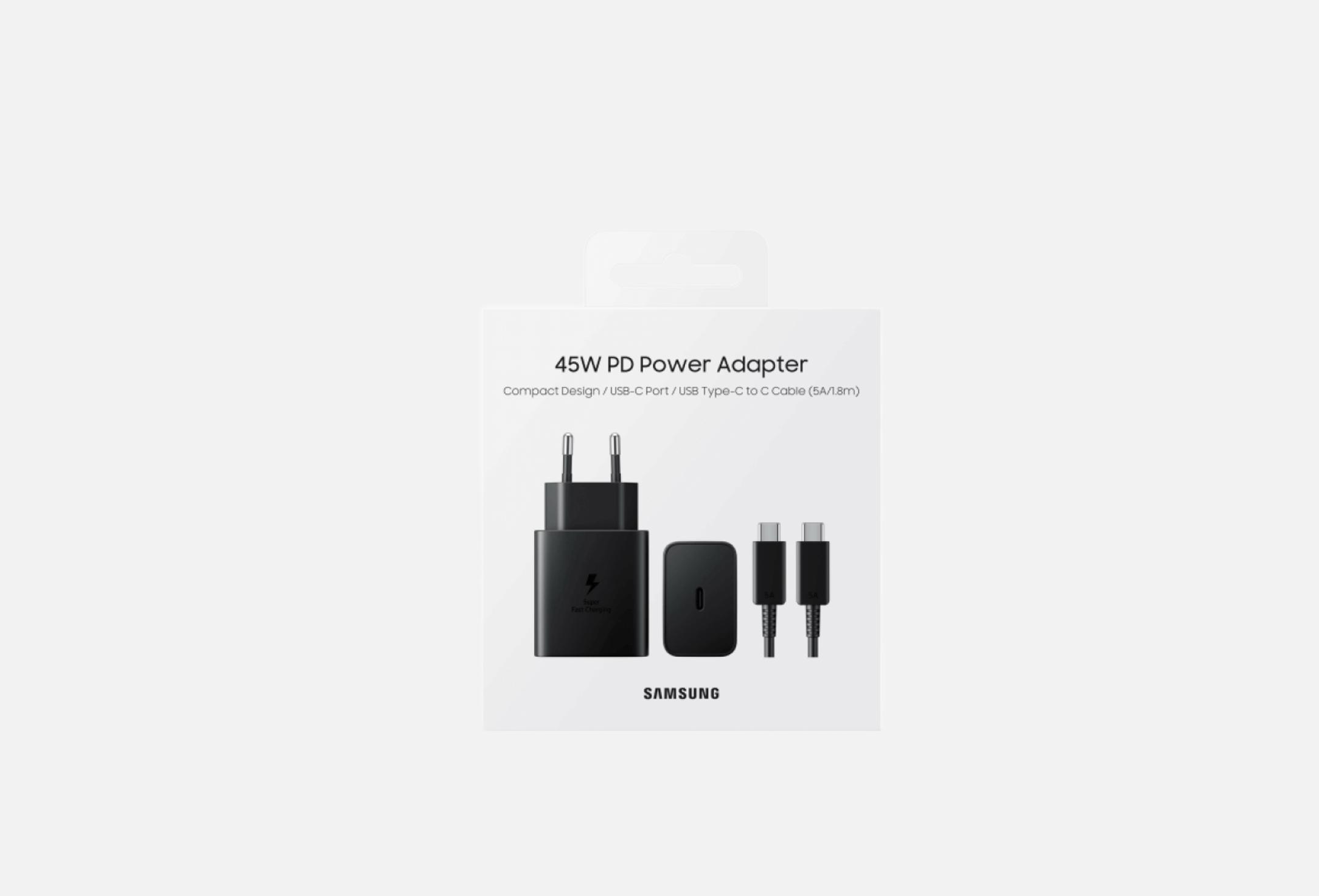 SAMSUNG Сетевое зарядное устройство 45W Type-C Black + cable 1 шт ...