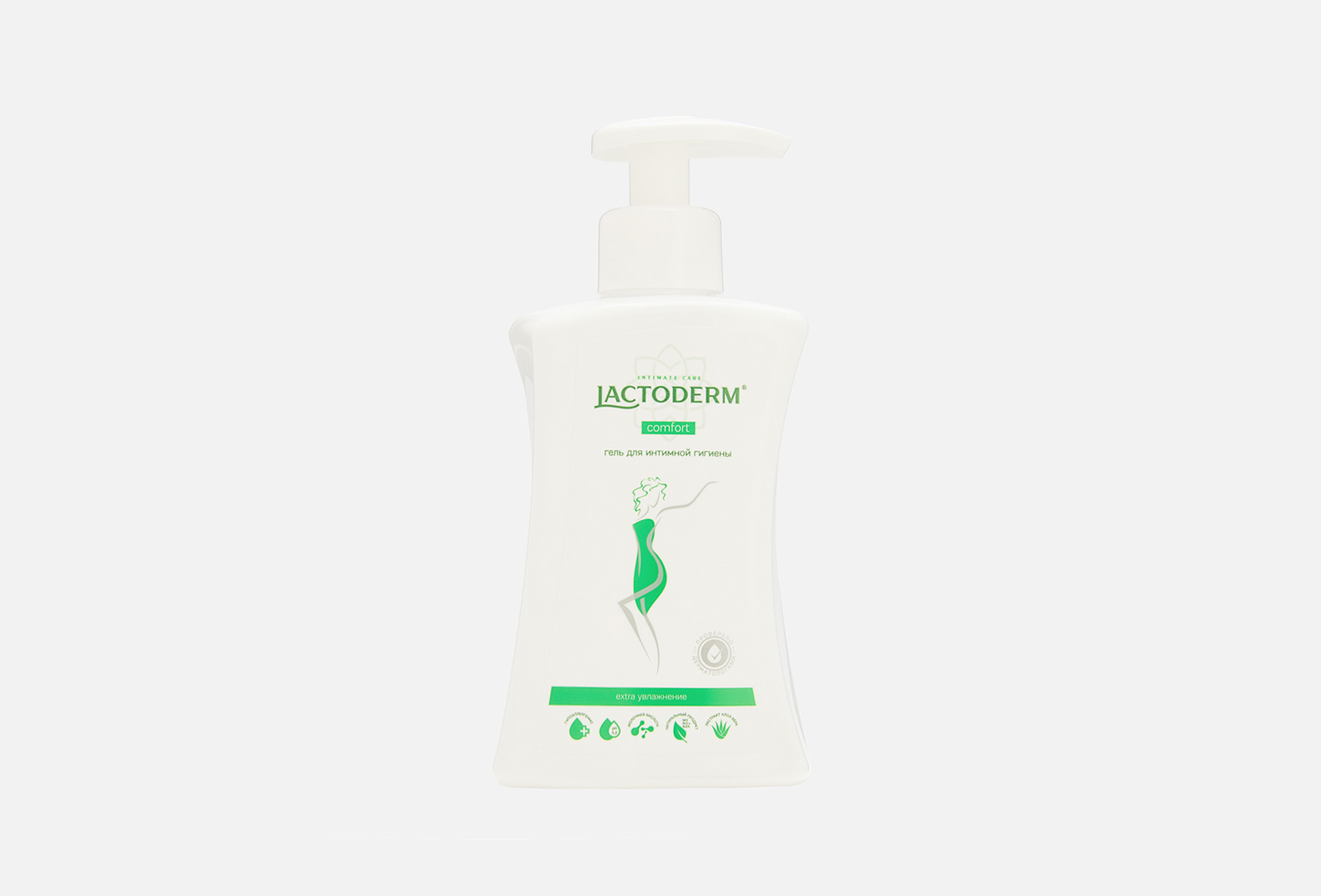 Lactoderm Гель для интимной гигиены Comfort 250 мл — купить, цена в Москве