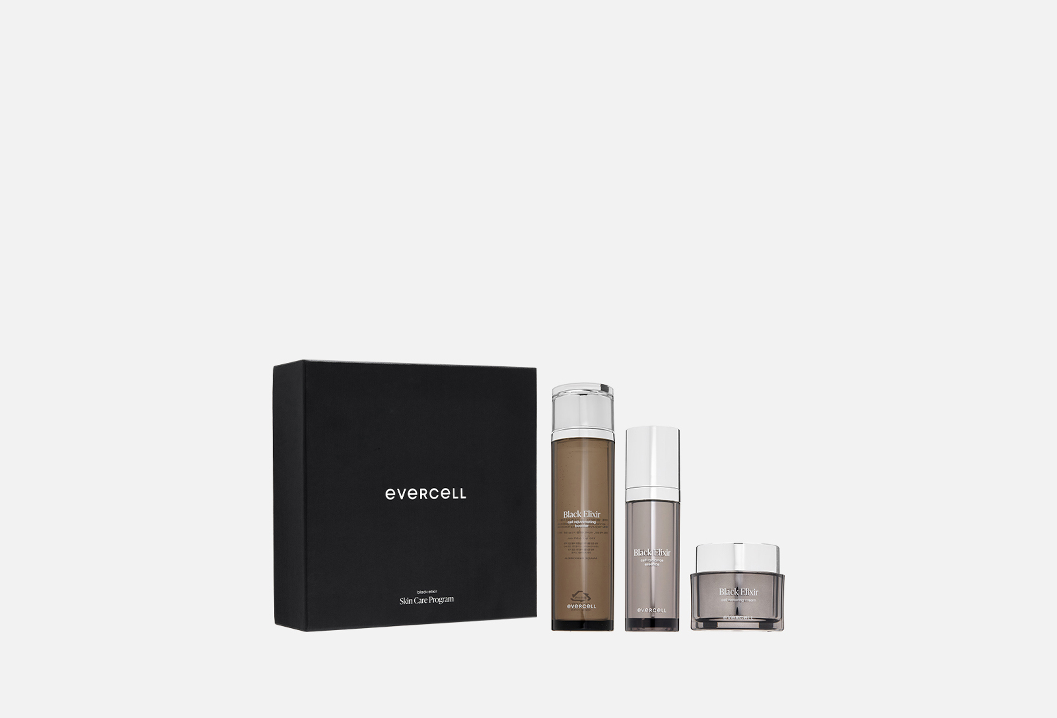 Evercell Набор для ухода за кожей лица Black Elixir Skin Care Set 3 шт — купить, цена в Москве